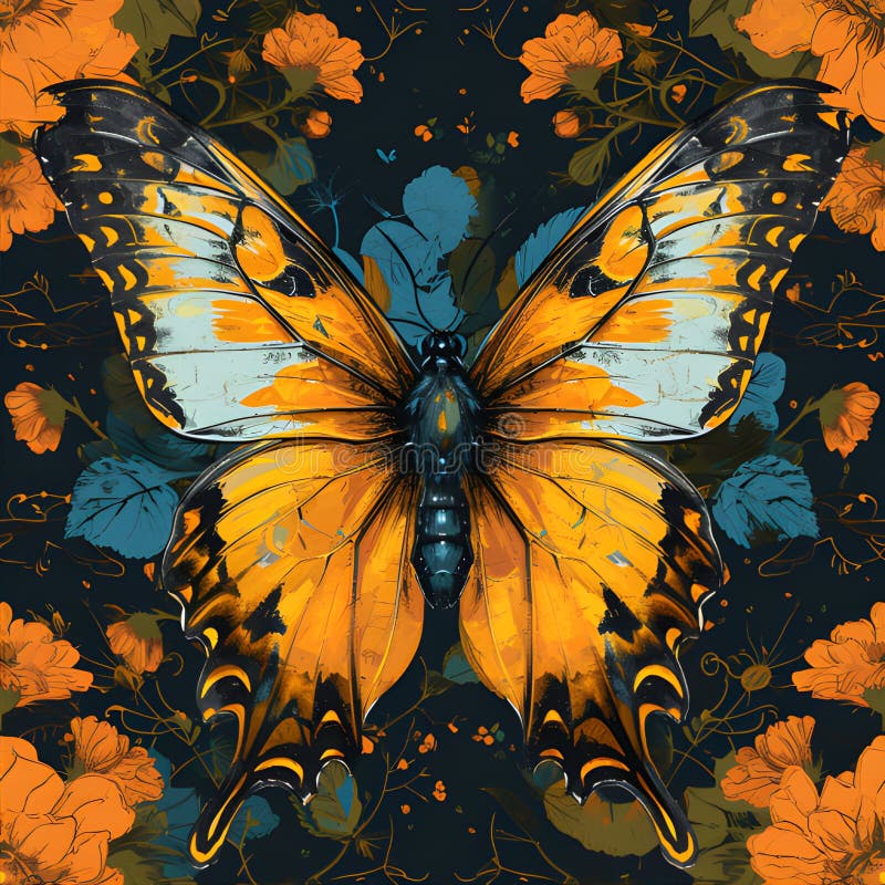 Organic Pattern that Celebrates the Delicate Beauty of a Butterfly S ...