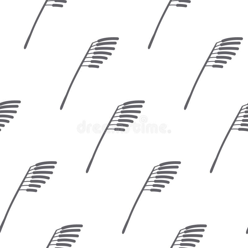 Organic Pattern Gray Reed on White Seamless Pattern, Textile Design and ...