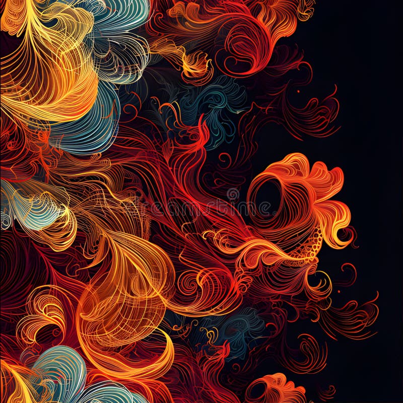 Organic Pattern Inspired by the Delicate Forms of Swirling Smoke Rising ...