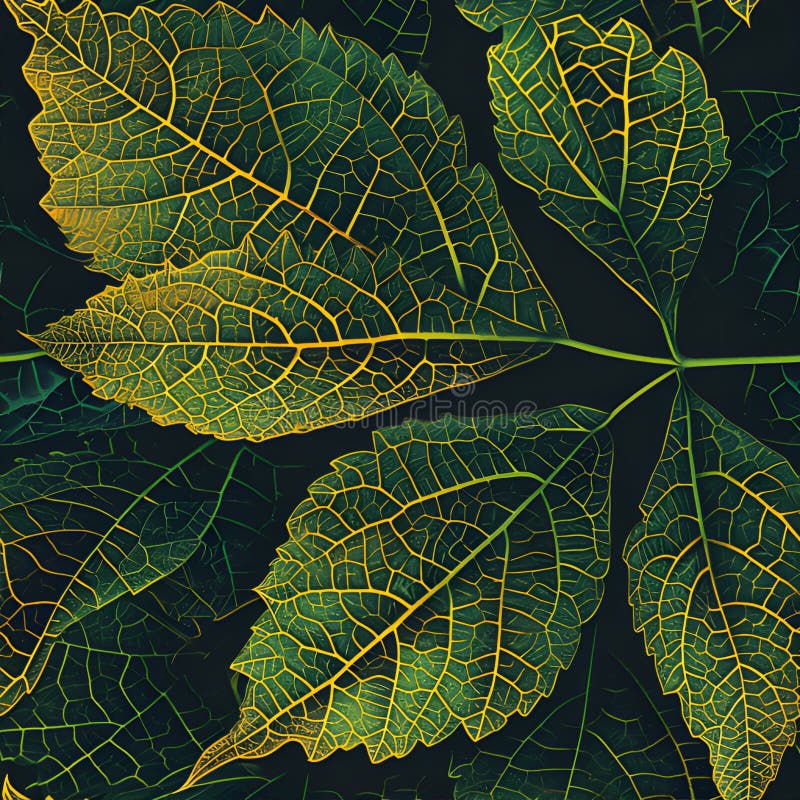 Organic Pattern Inspired by the Interconnected Veins of a Leaf. AI ...