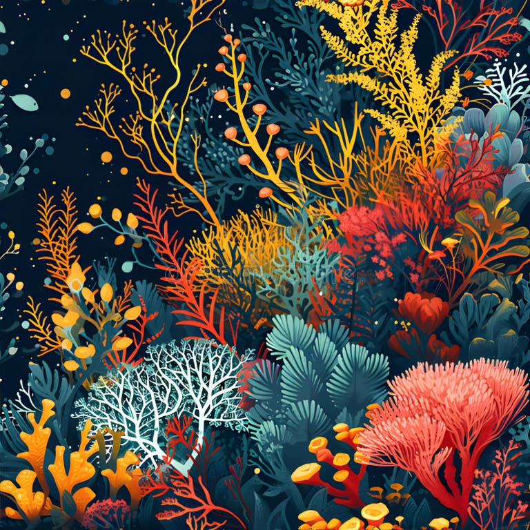 Organic Pattern that Mirrors the Delicate Forms of Underwater Coral ...