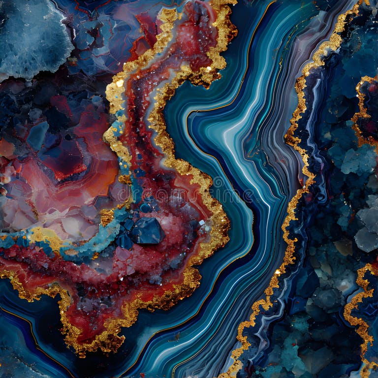 Organic Pattern that Mirrors the Intricate Textures of a Geode S ...