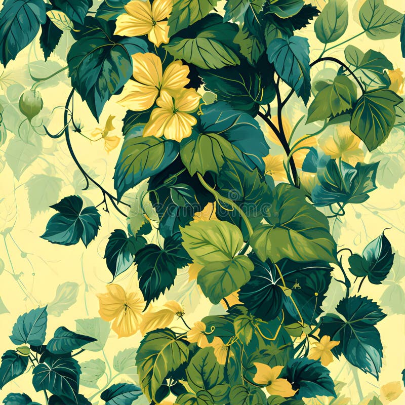 Organic Pattern that Mirrors of Vines As they Climb and Intertwine on a ...