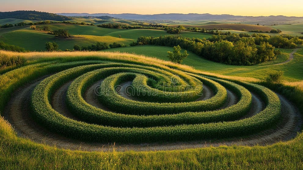 Organic Patterns Formed by Alternating Crop Rows . Stock Photo - Image ...