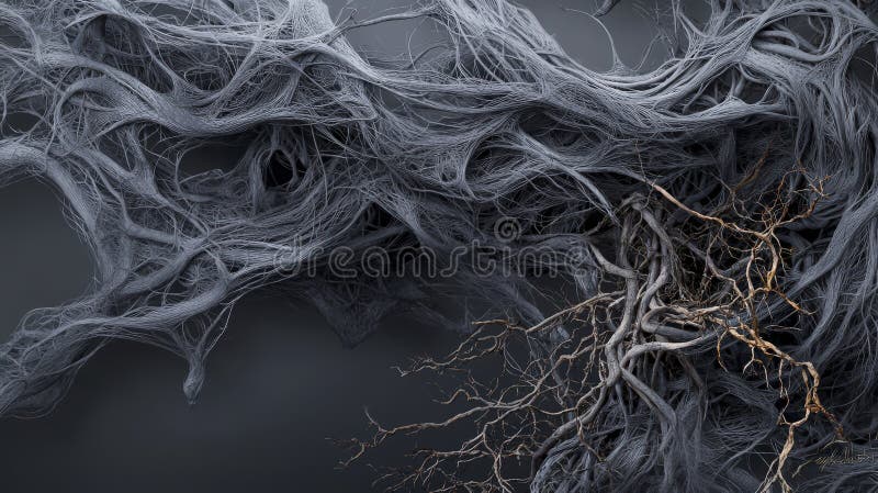 Organic Patterns of Vines and Roots Abstract Nature Art Modern Design ...