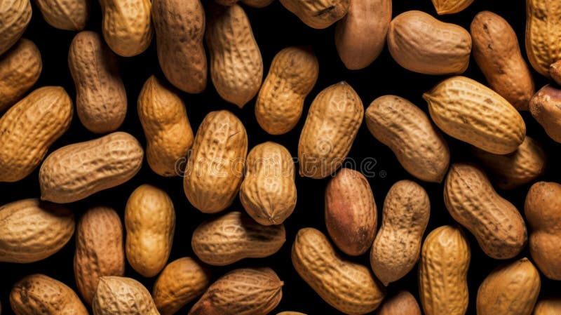 Organic Peanut Nuts Horizontal Background. Stock Illustration ...