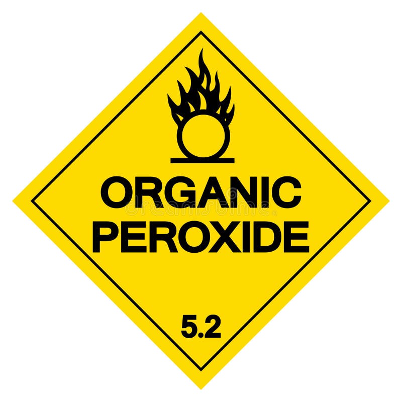 Organic Peroxide Class 5.2 Symbol Sign ,Vector Illustration, Isolate on ...