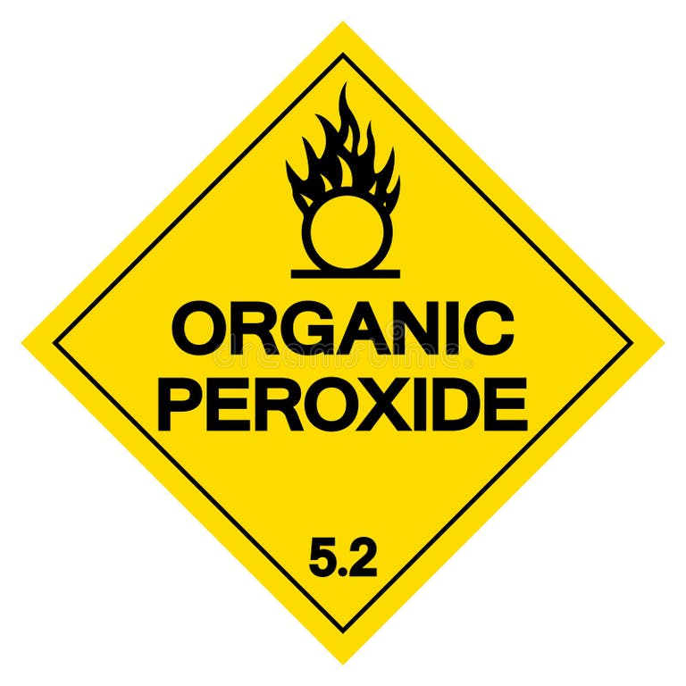 Organic Peroxide Class 5.2 Symbol Sign ,Vector Illustration, Isolate on ...