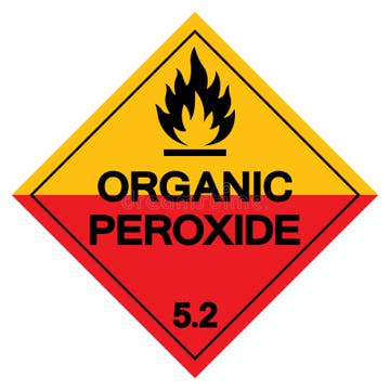 Organic Peroxide Class 5.2 Symbol Sign ,Vector Illustration, Isolate on ...