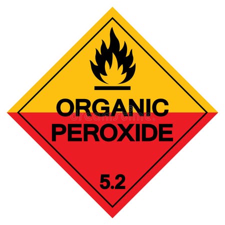 Organic Peroxide Class 5.2 Symbol Sign ,Vector Illustration, Isolate on ...