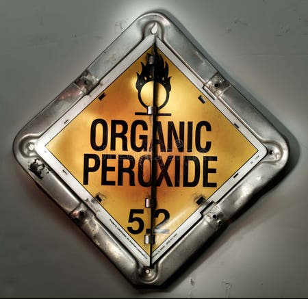 Organic peroxide sign stock photo. Image of diamond, chemistry - 13455588