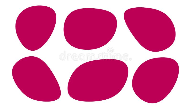 Organic Pink Blobs Irregular Shape. Abstract Fluid Shapes Vector Set ...