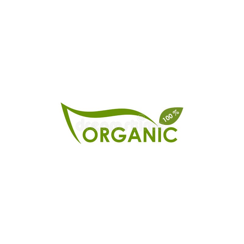 Organic Product Emblem Logo Template Design Stock Vector - Illustration ...