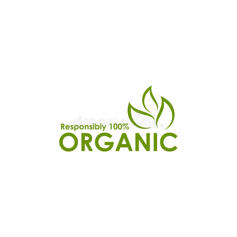 Organic Product Emblem Logo Template Design Stock Vector - Illustration ...