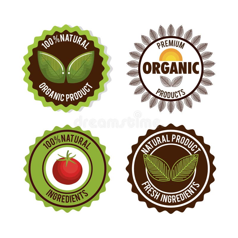 Organic Product Guaranteed Seal Stock Illustration - Illustration of ...