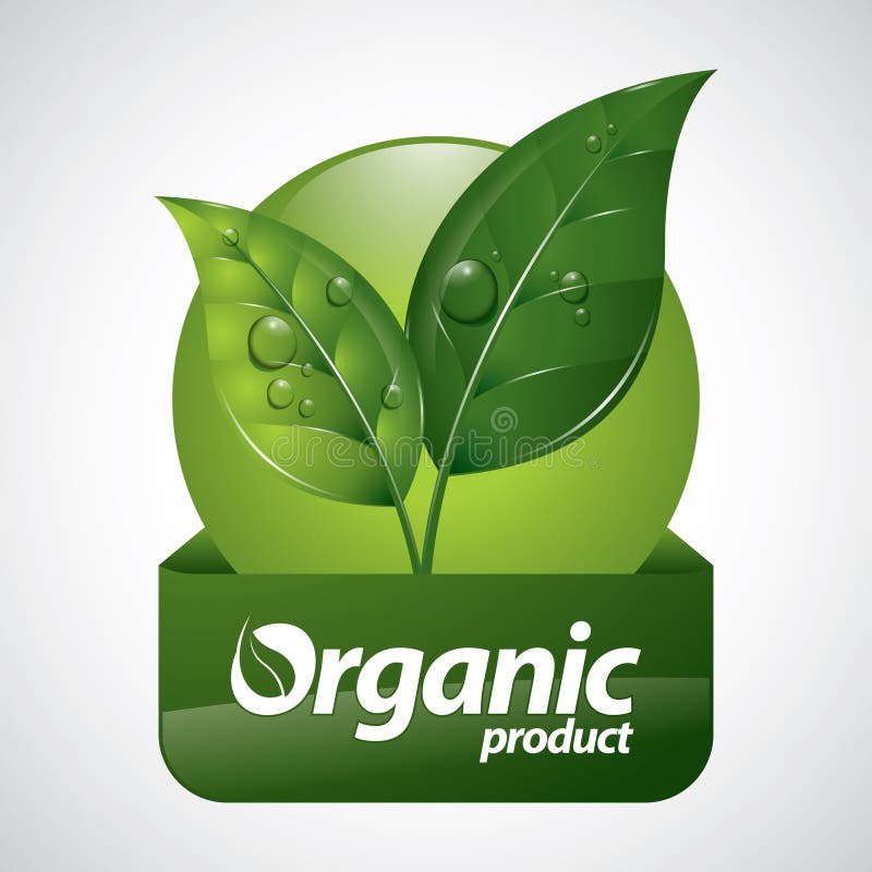 Organic Product Label. Vector Illustration Decorative Design Stock ...