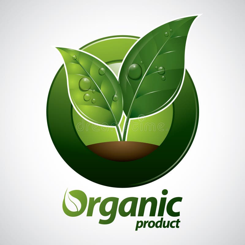 Organic Product Label. Vector Illustration Decorative Design Stock ...