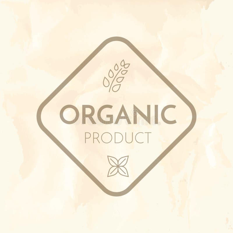 Organic Product Label. Vector Illustration Decorative Design Stock ...