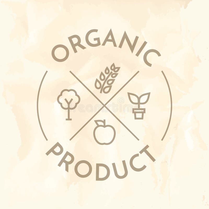 Organic Product Label. Vector Illustration Decorative Design Stock ...