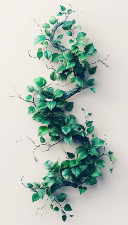 Organic Progress Bar Design with Growing Vine and Leaves for Nature ...