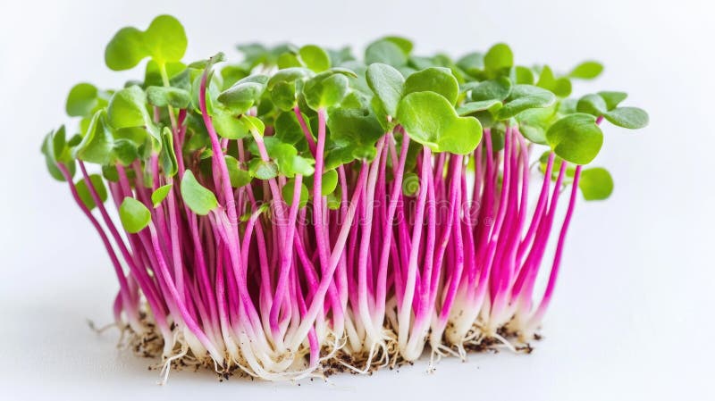 Organic Radish Sprouts Ready for Harvest Stock Photo - Image of growth ...