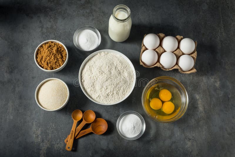 Organic Raw Baking Ingredients Stock Image - Image of rustic, recipe ...