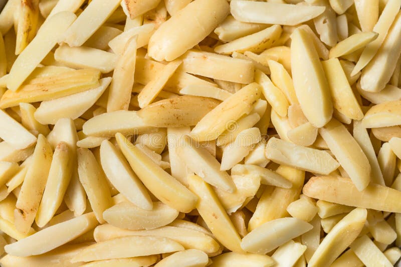 Organic Raw Blanched Slivered Almonds Stock Photo - Image of condiment ...