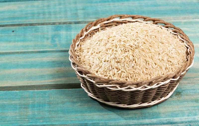 Organic Raw Brown Rice - Basic Cereal for Food Stock Photo - Image of ...