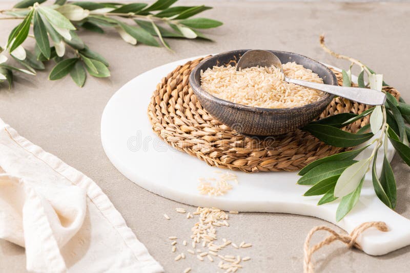 Organic Raw Brown Rice - Basic Cereal for Food. Healthy Food ...