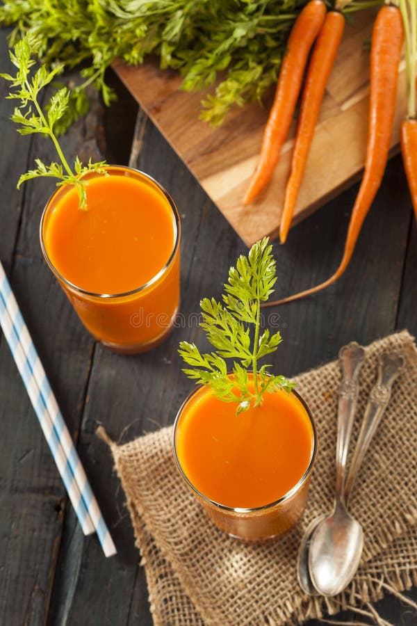 Organic Raw Carrot Juice stock photo. Image of breakfast - 43029780