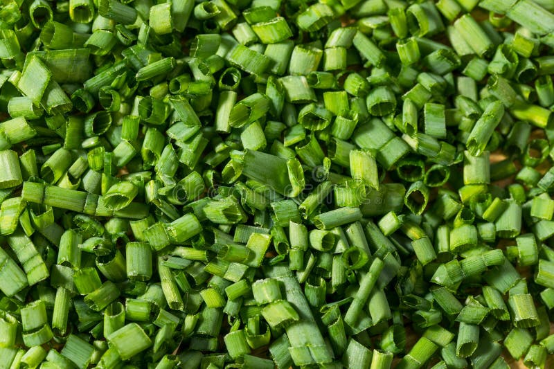 Organic Raw Green Chopped Chives Stock Image - Image of healthy ...