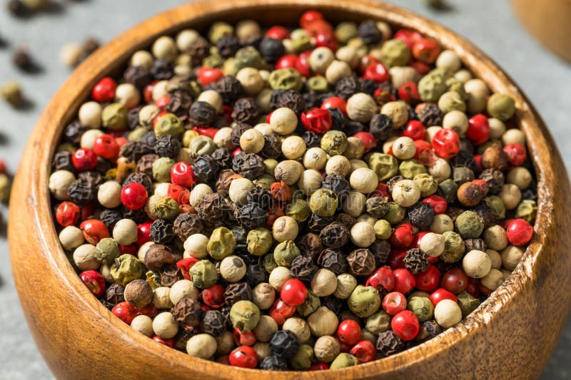 Organic Raw Mixed Peppercorns Stock Image - Image of cooking ...