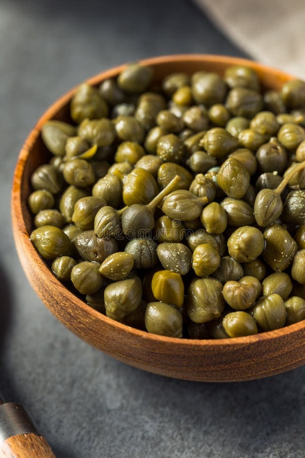 Organic Raw Pickled Capers stock image. Image of preserved - 248668035