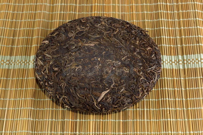 Organic Raw Puer Tea Chinese Stock Image - Image of asian, compressed ...