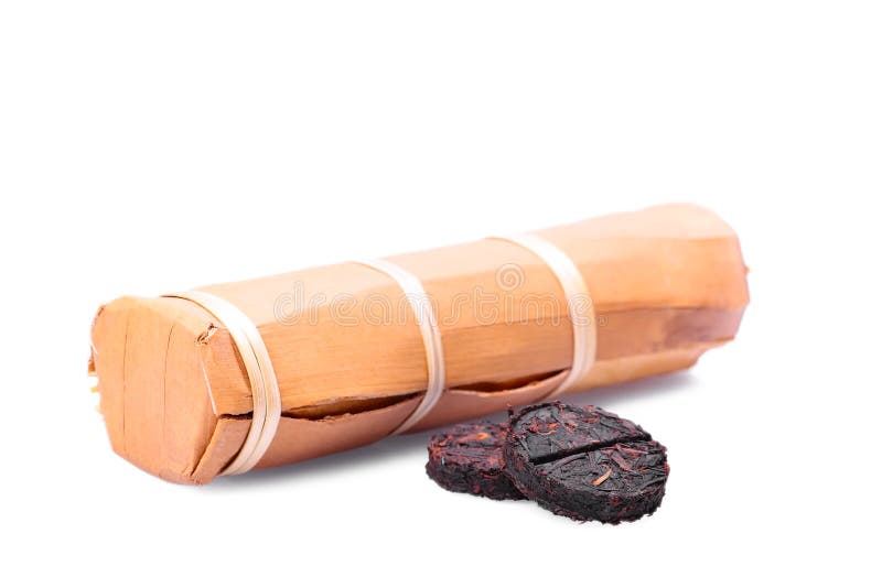 Organic Raw Puer Tea Chinese Stock Image - Image of asian, compressed ...