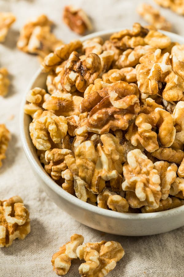 Organic Raw Walnut Halfs stock image. Image of seed - 367674209