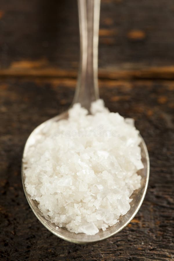 Organic Raw White Sea Salt stock photo. Image of healthy - 30851644