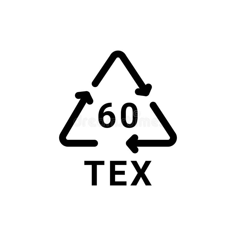 Organic Recycling Code TEX 60 Line Icon. Consumption Code. Stock ...