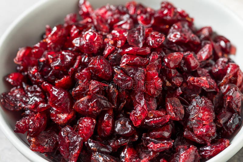 Organic Red Dried Cranberries Stock Image - Image of natural, diet ...