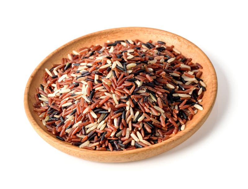 Organic rice, Mixed rice stock image. Image of bowl - 143882025