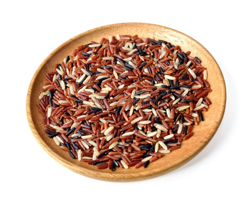 Organic Rice, Mixed Rice Isolated Stock Photo - Image of food, detail ...