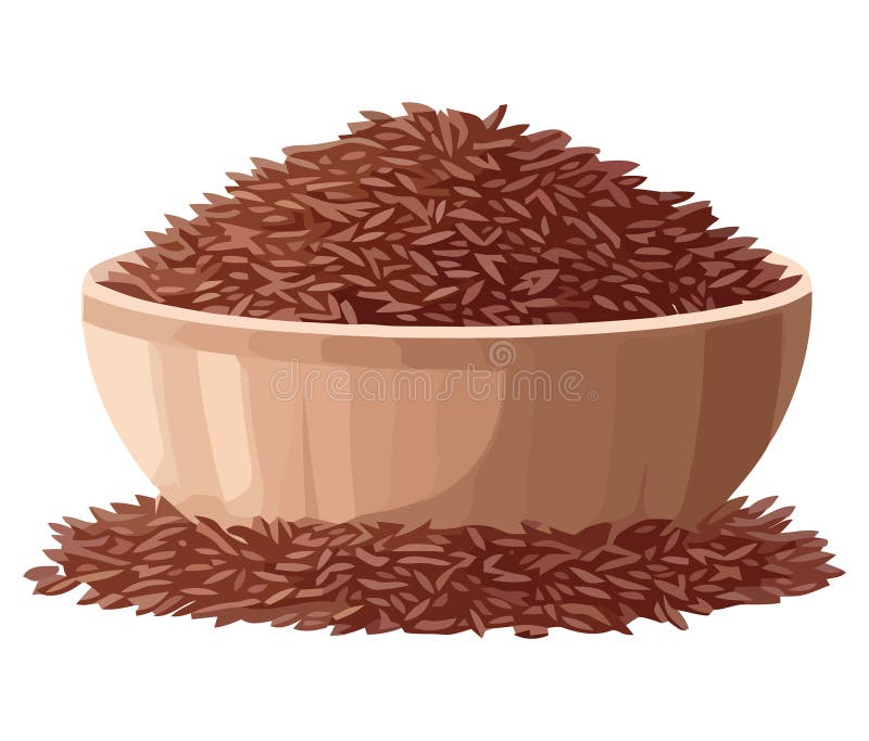 Organic rice vector stock vector. Illustration of bowl - 279270190