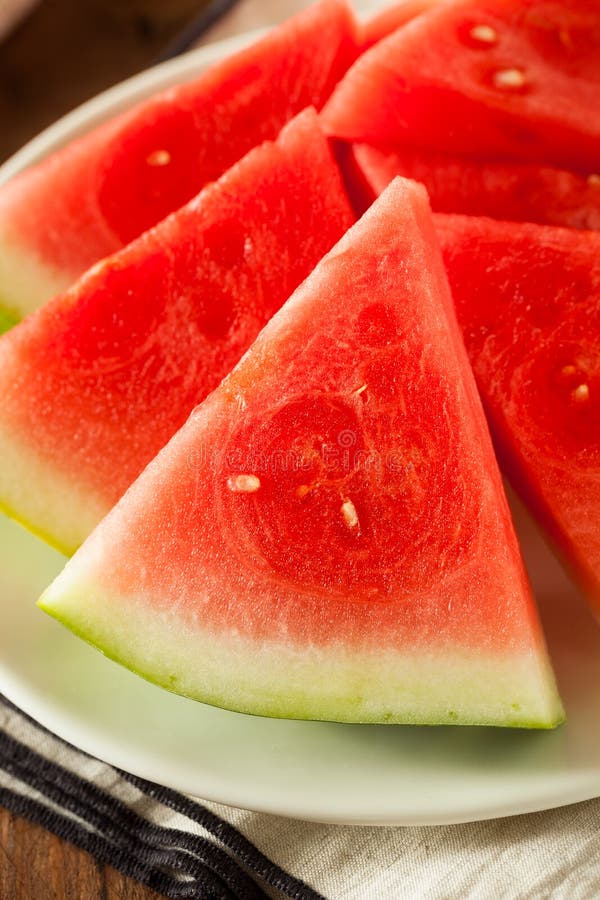 Organic Ripe Seedless Watermelon Stock Image - Image of seedless, juicy ...