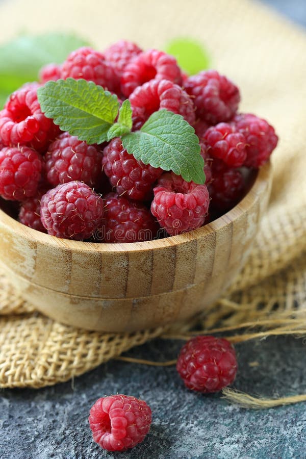 Organic Ripe Sweet Raspberries Stock Photo - Image of harvest, sweet ...