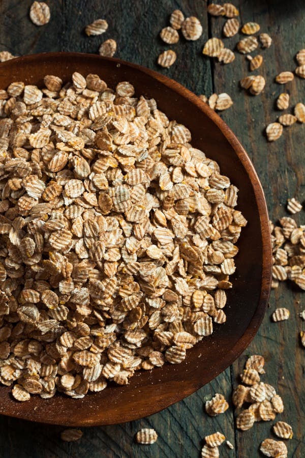 Organic Rolled Rye Flakes stock photo. Image of heap - 74077294