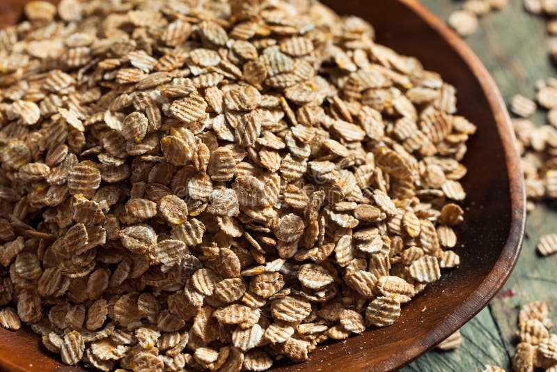 Organic Rolled Rye Flakes stock photo. Image of seed - 74077650