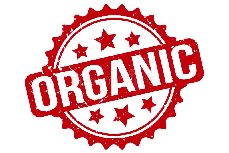 Organic Rubber Stamp. Red Organic Rubber Grunge Stamp Seal Vector ...