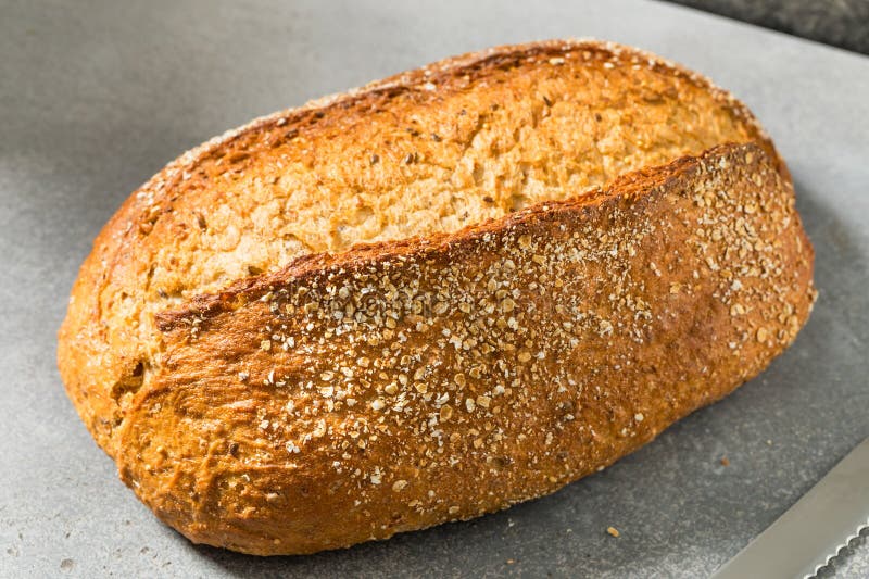 Organic Rustic Whole Grain Italian Bread Loaf Stock Image - Image of ...