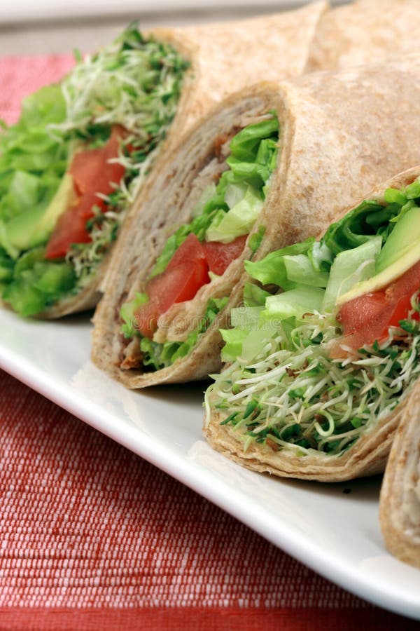 Organic sandwich wraps stock photo. Image of organic, fast - 9896838