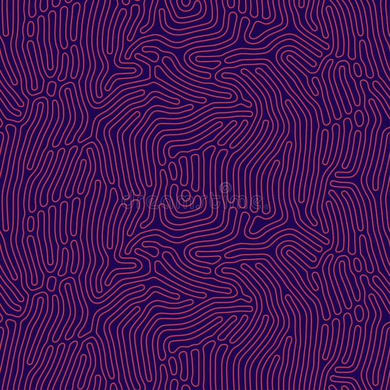 Organic Seamless Pattern with Rounded Lines. Diffusion Reaction ...